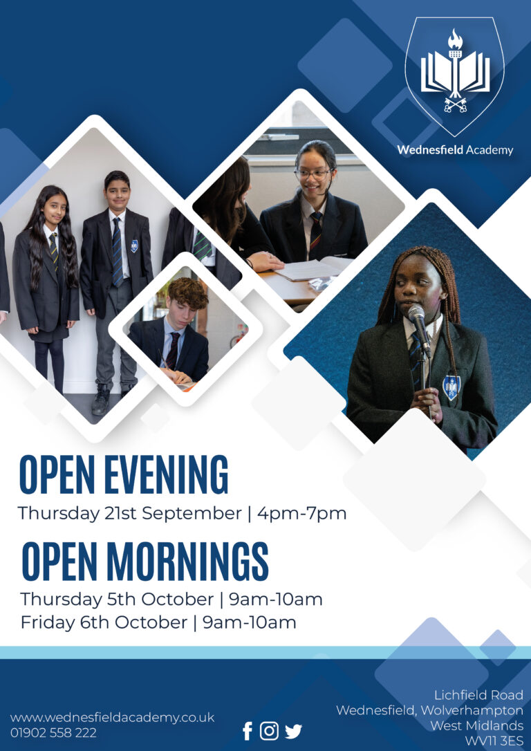 Open Events 2023 - Wednesfield Academy